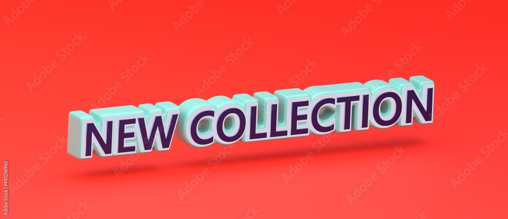 Abstract NEW COLLECTION 3D TEXT Rendered Poster (3D Artwork) Stock ...