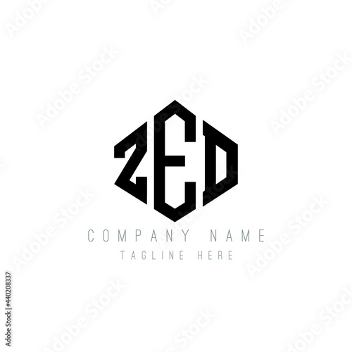 ZED letter logo design with polygon shape. ZED polygon logo monogram ...