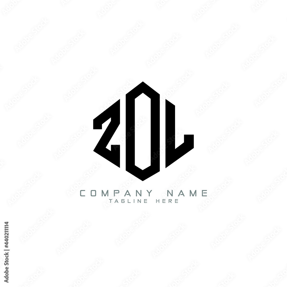 ZOL letter logo design with polygon shape. ZOL polygon logo monogram ...