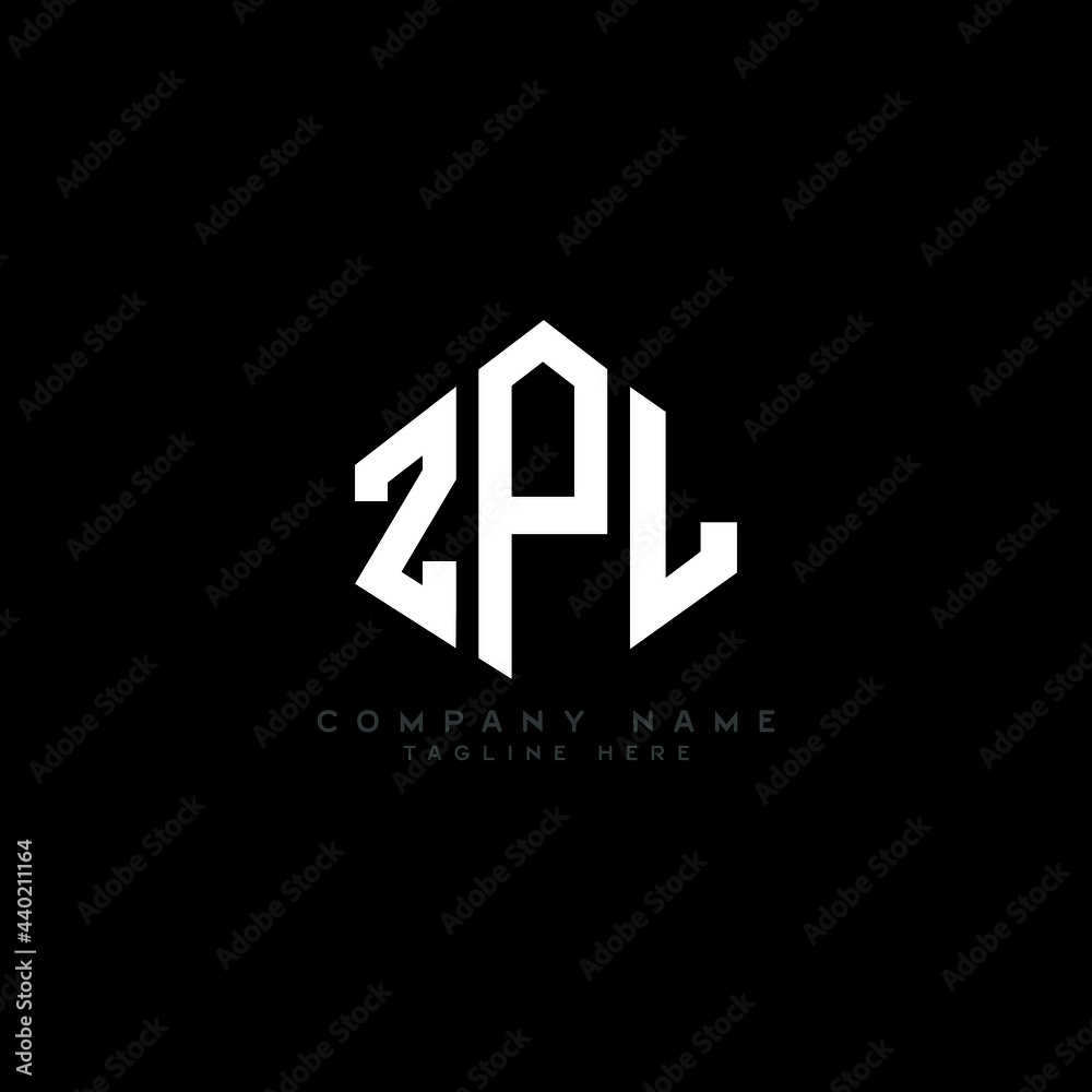 ZPL letter logo design with polygon shape. ZPL polygon logo monogram ...