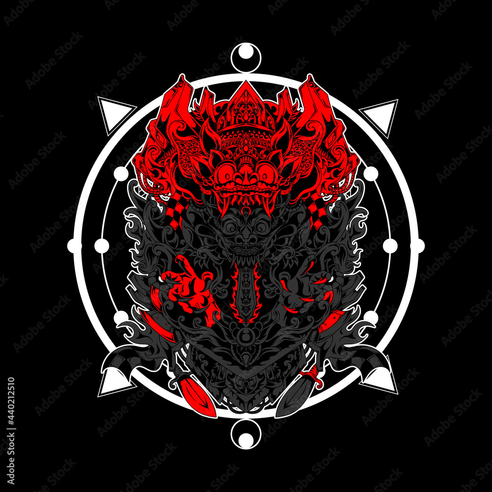 Dark Culture Illustration with sacred geometry black background can use ...