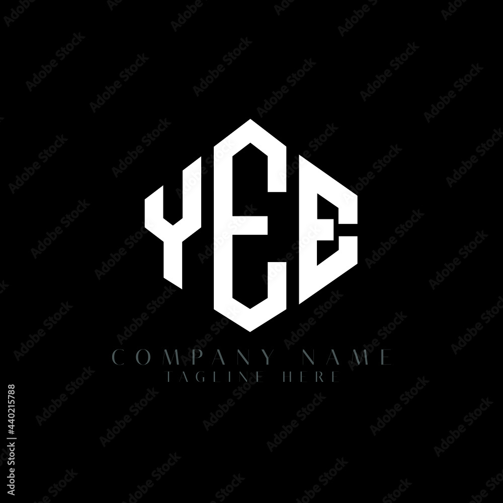 YEE letter logo design with polygon shape. YEE polygon logo monogram ...