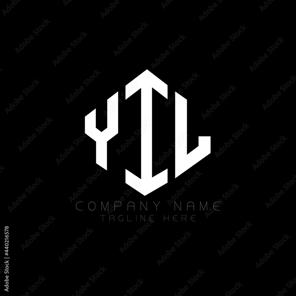 YIL letter logo design with polygon shape. YIL polygon logo monogram ...