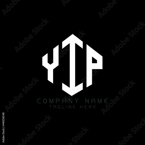 YIP letter logo design with polygon shape. YIP polygon logo monogram ...