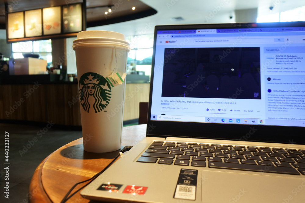 DE, INDONESIA - Feb 16, 2021: starbucks Bali Dewata Reserve, one of the ...