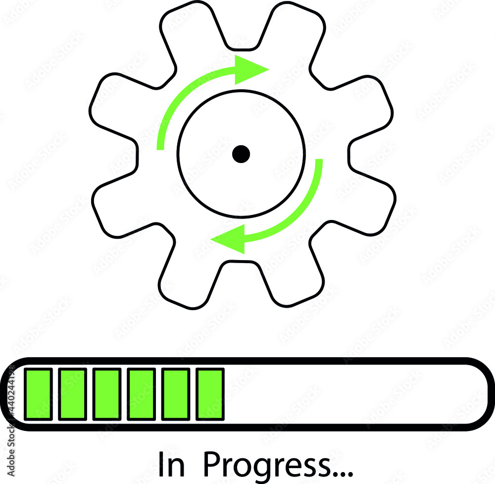 Loading process. Update system icon. Concept of upgrade application progress icon for graphic ...
