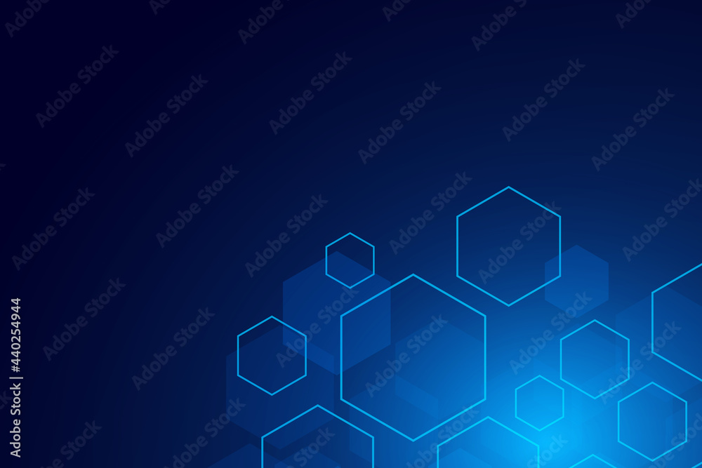 vector sci fi hexagonal futuristic pattern, innovation future ...