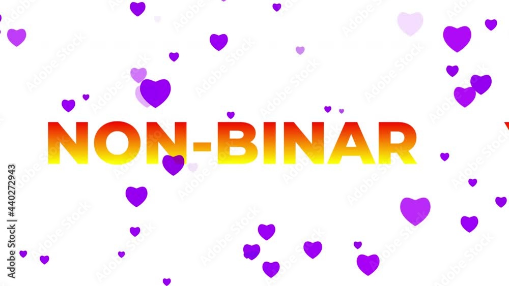 LGBTQ.Non-binary text animation. LGBT flag color palette. Parade of ...