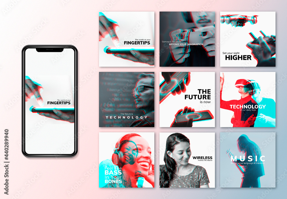 the Future of Technology Template for Social Media Stock Template ...