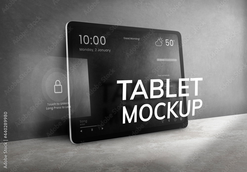 Editable Tablet Screen Mockup Stock Template | Adobe Stock