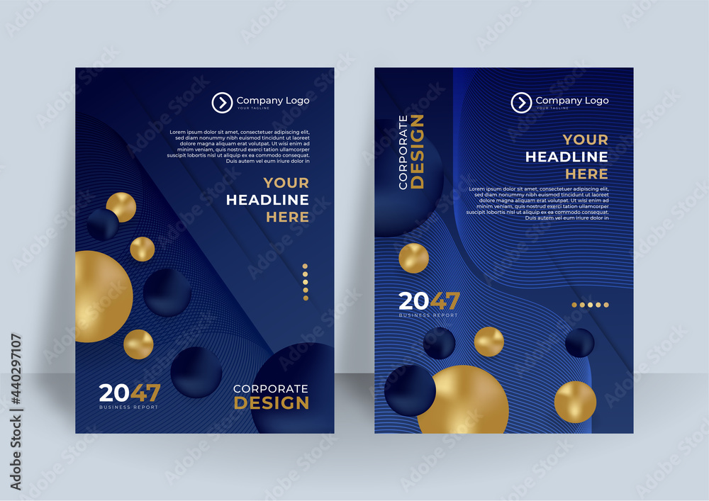 Cover brochure template header and footers polygonal pattern luxury ...