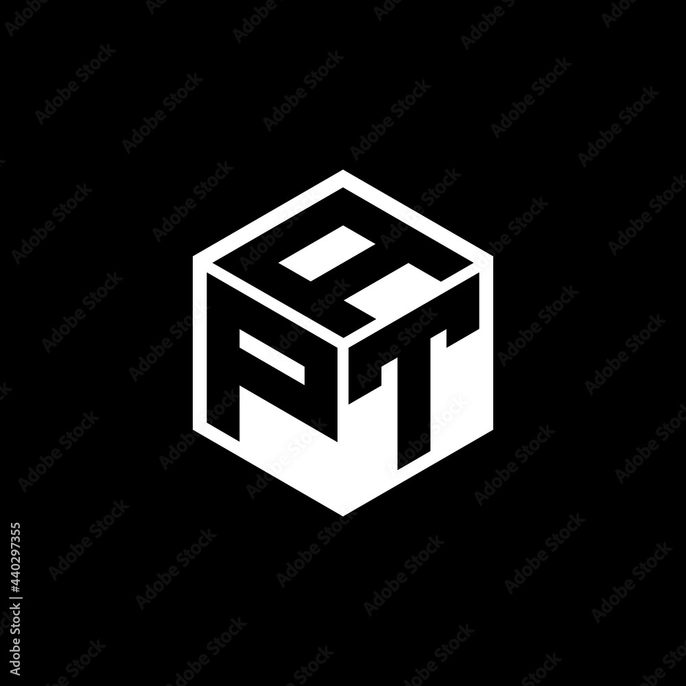 PTA letter logo design with black background in illustrator, vector ...