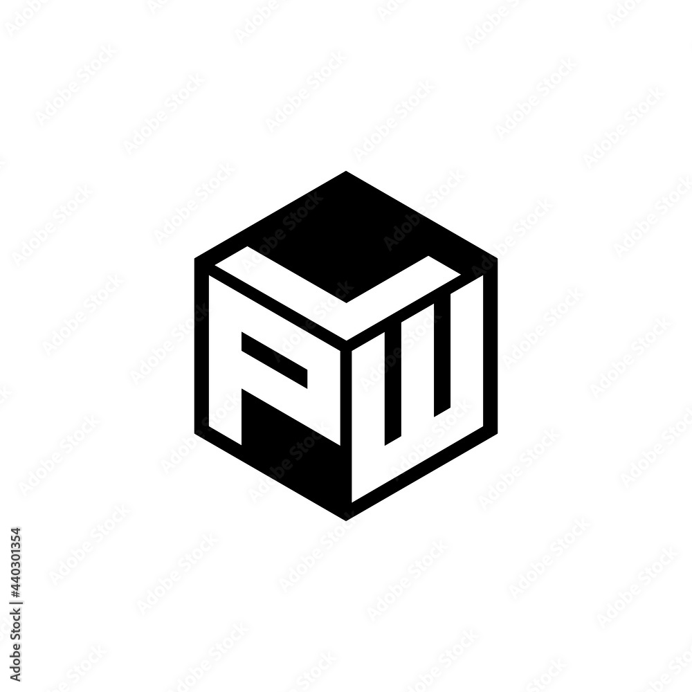 PWL letter logo design with white background in illustrator, vector ...