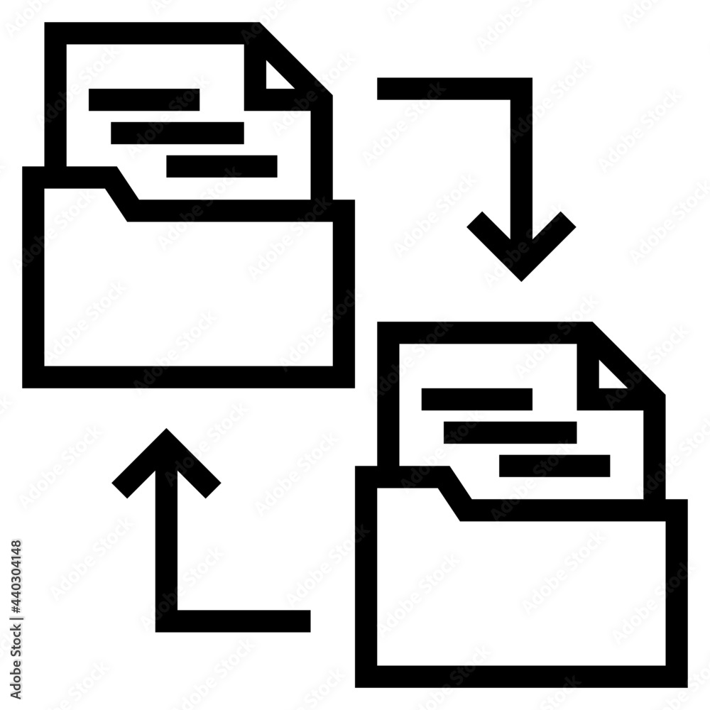 File tranfer outline style icon Stock Vector | Adobe Stock