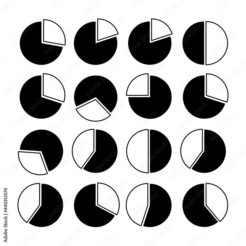 Infographic pie graph set. Vector illustration. Pie charts for business ...