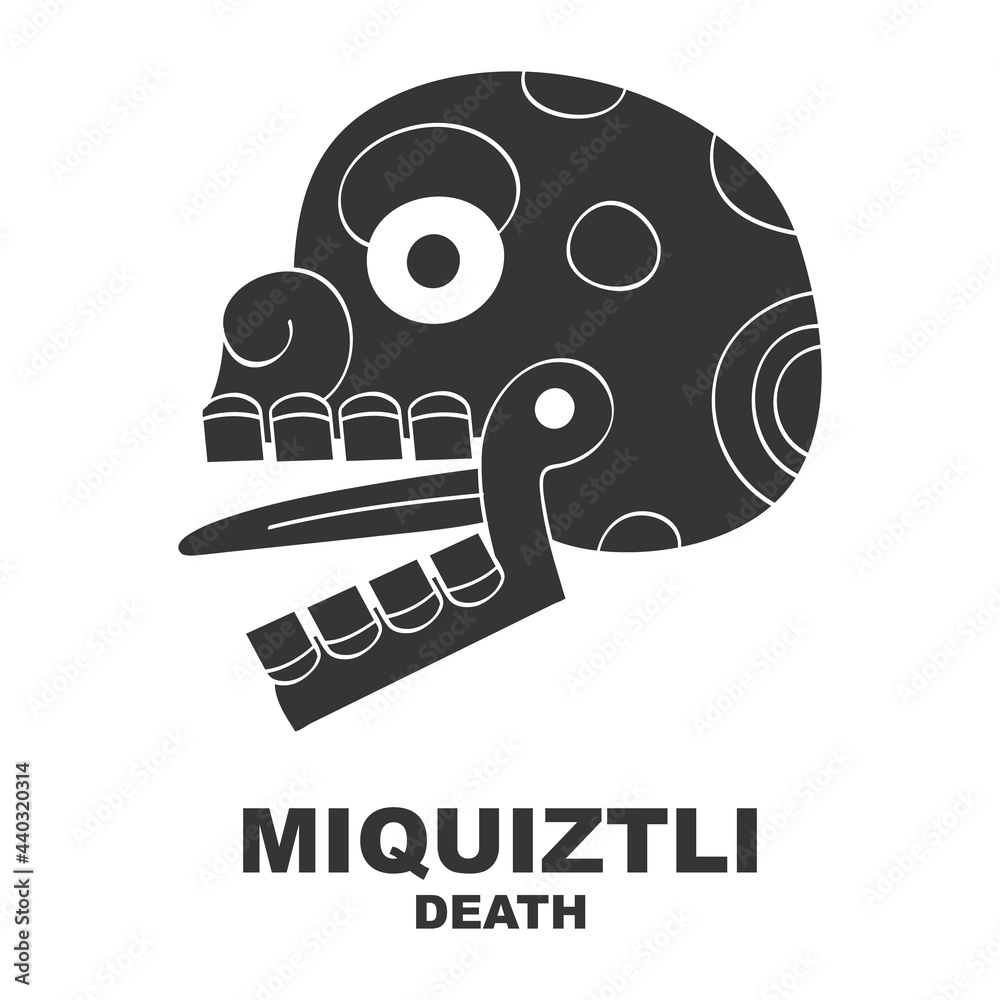 Vector icon with Glyph from Aztec calendar Tonalpohualli. Calendar day ...