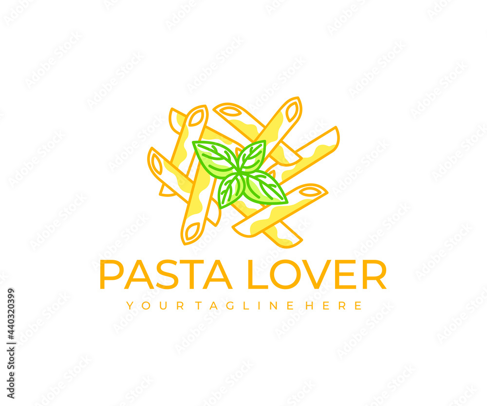 Pasta, macaroni, spaghetti and italian restaurant, logo design. Food ...