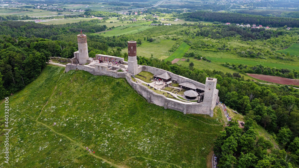 Checiny (Chęciny) medival castle located in Poland - swietokrzyskie ...