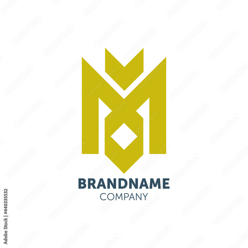 M logo design with geometry Stock Vector | Adobe Stock