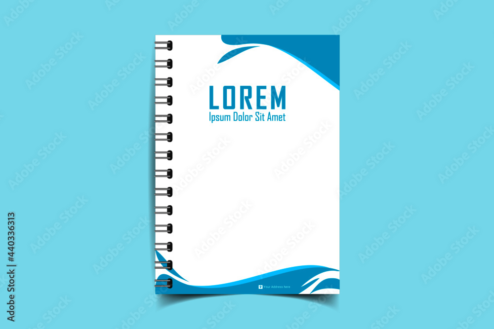 Notebook cover template. Notepad Cover and page of the annual report ...