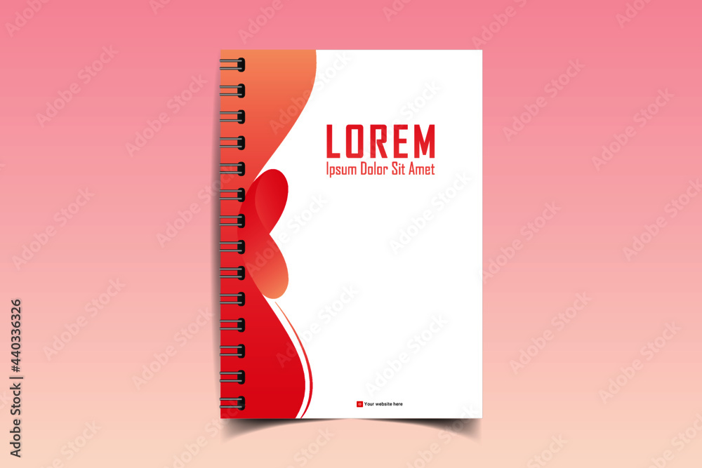 Notebook cover template. Notepad Cover and page of the annual report ...