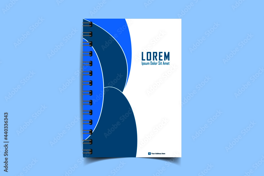 Notebook cover template. Notepad Cover and page of the annual report ...