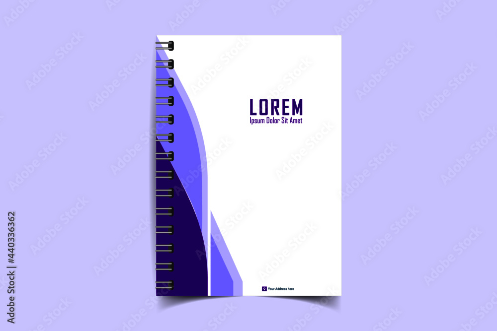 Notebook cover template. Notepad Cover and page of the annual report ...