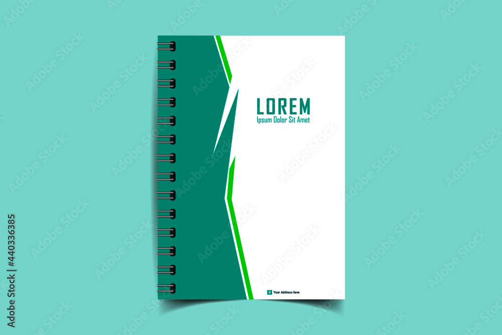 Notebook cover template. Notepad Cover and page of the annual report ...