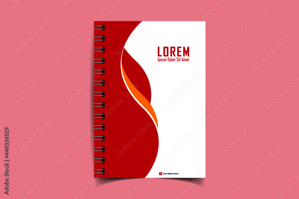 Notebook cover template. Notepad Cover and page of the annual report ...