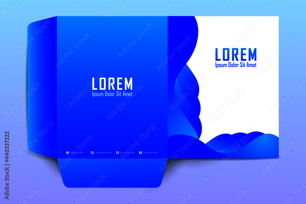 Folder design, cover for catalogue, brochures, layout for placement of ...