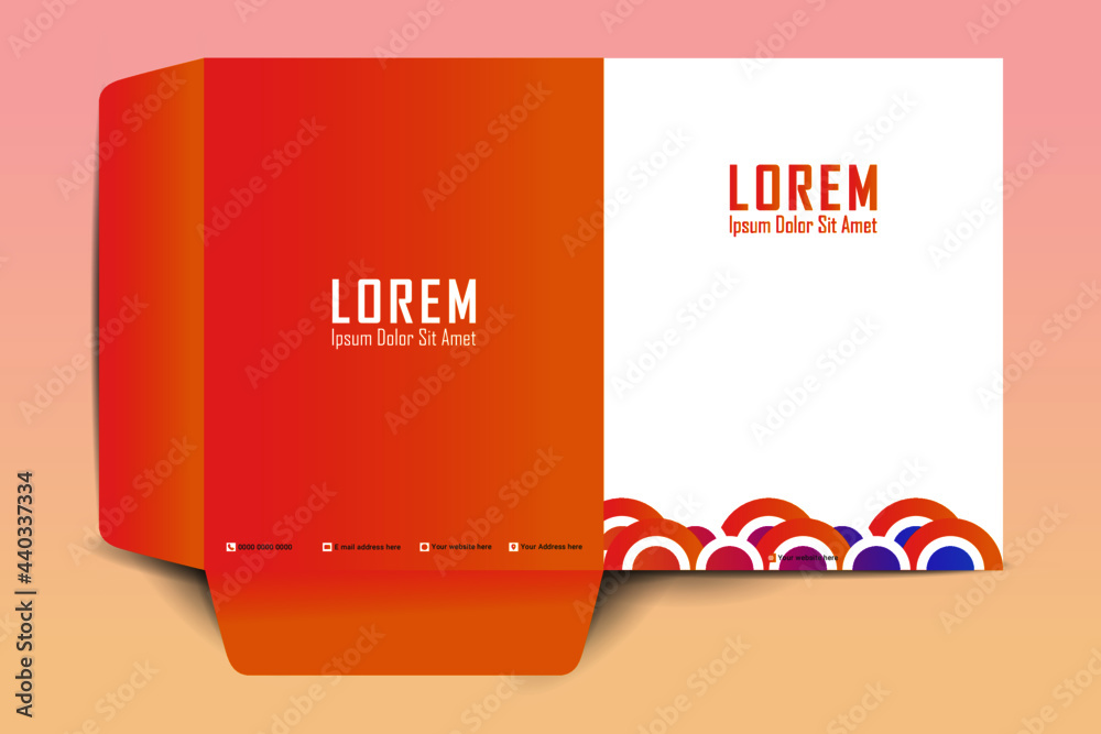 Folder design, cover for catalogue, brochures, layout for placement of ...