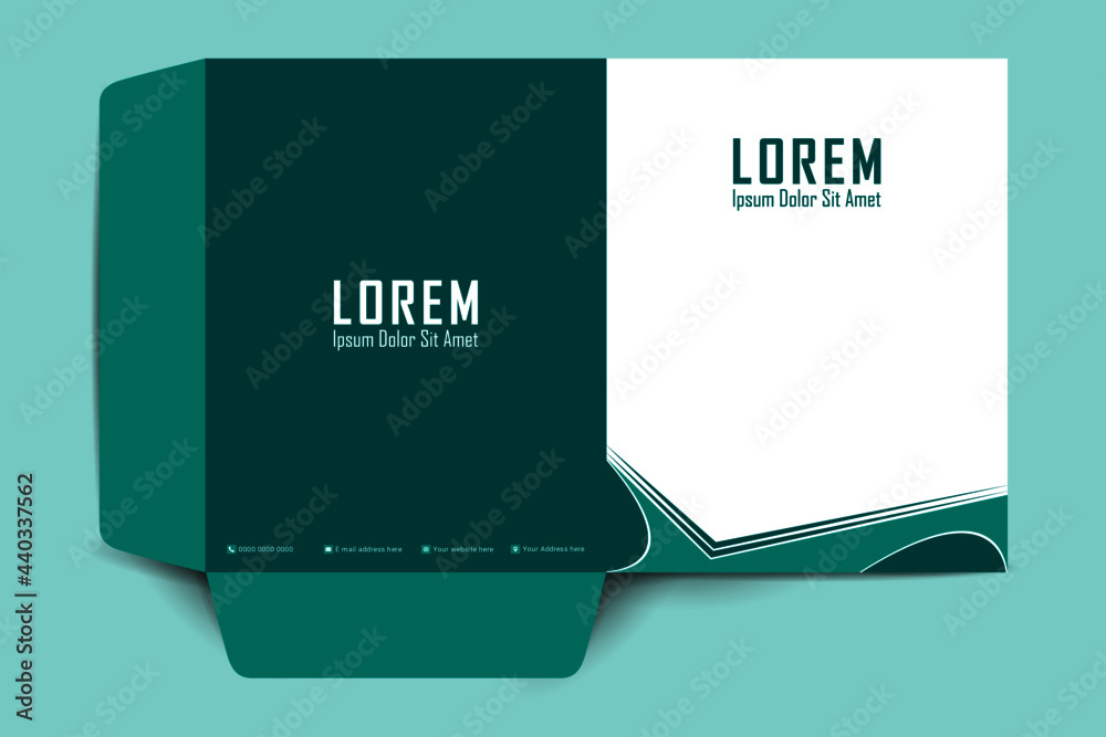 Folder design, cover for catalogue, brochures, layout for placement of ...