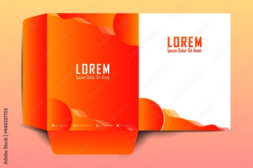Folder design, cover for catalogue, brochures, layout for placement of ...