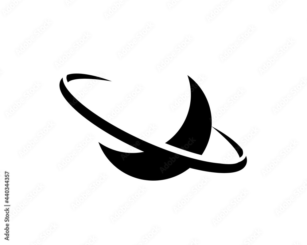 Planet with rign icon isolated on clean background. Planet with ring ...