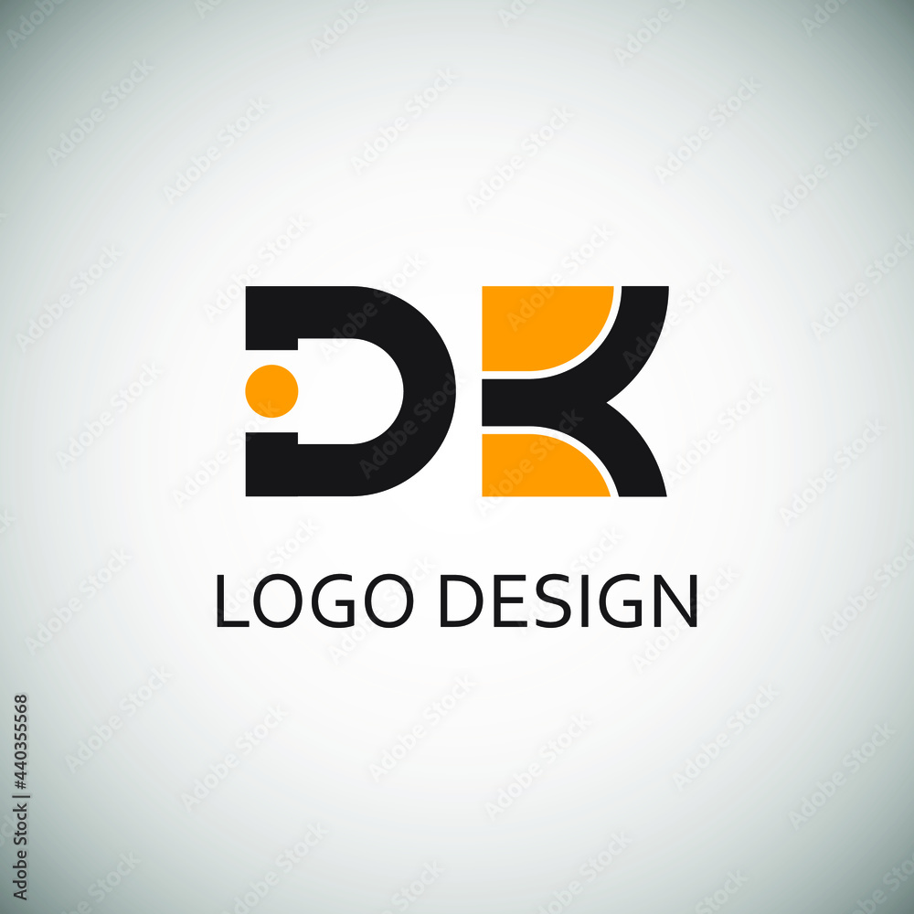Letter d and k for logo company design Stock Vector | Adobe Stock