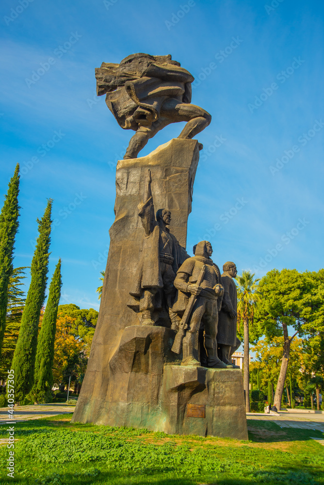 VLORA-VLORE, ALBANIA: The Monument of Independence. Monument dedicated ...