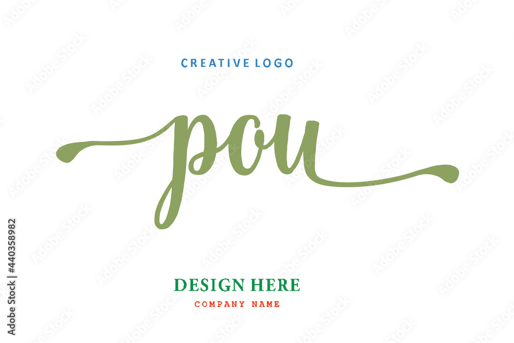POU lettering logo is simple, easy to understand and authoritative ...