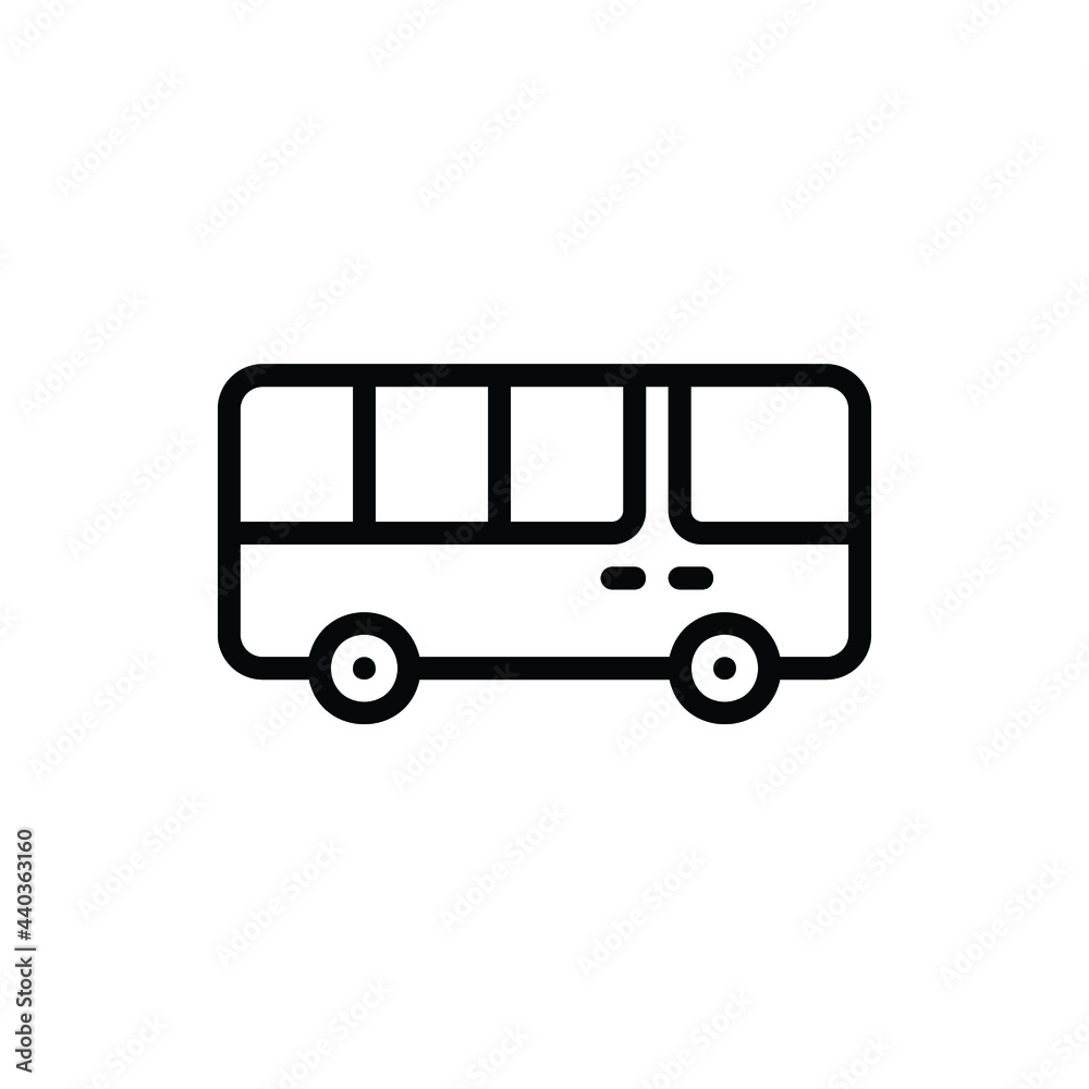 Bus, Transportation Line Icon Logo Illustration Vector Isolated. Travel ...