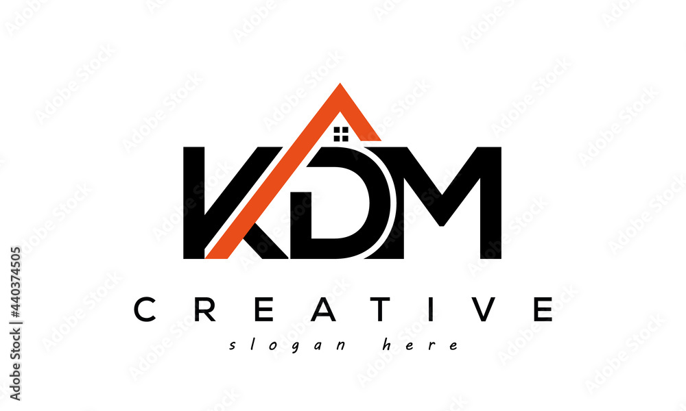 KDM letters real estate construction logo vector Stock Vector | Adobe Stock