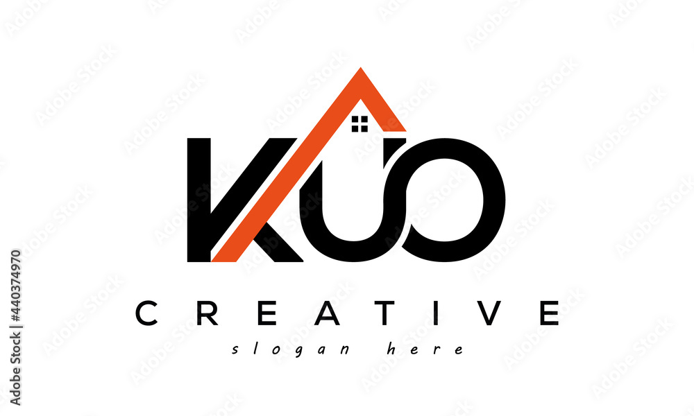 KUO letters real estate construction logo vector Stock Vector | Adobe Stock