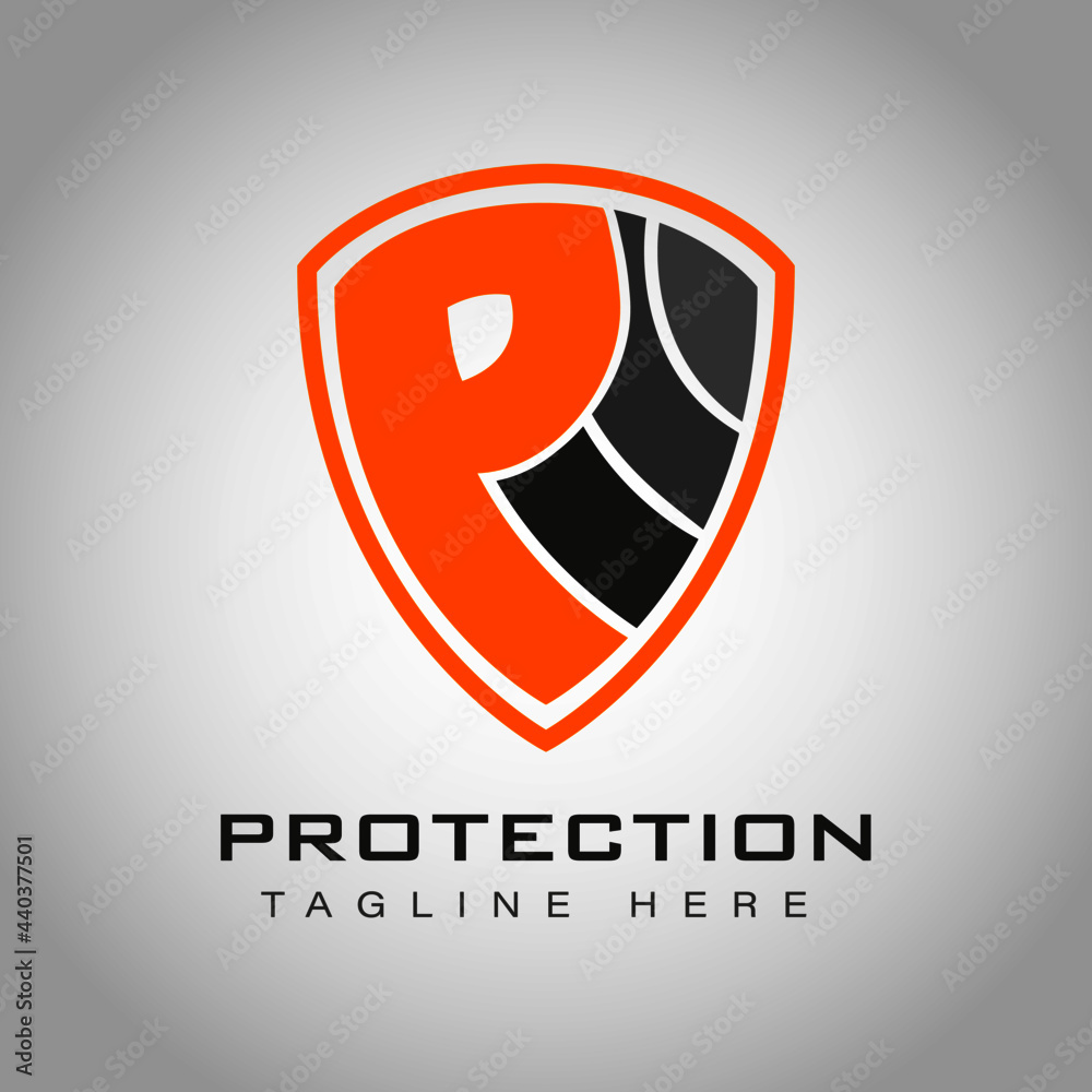Shield vector logo design for security and protection company with ...