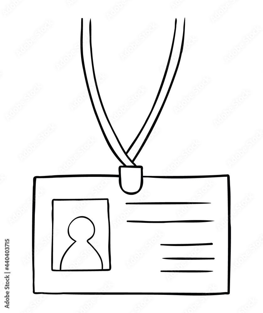 Cartoon vector illustration of id card Stock Vector | Adobe Stock