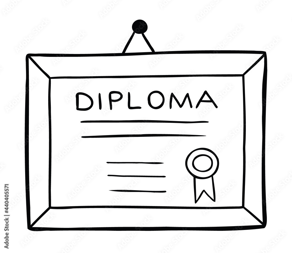 Framed Diploma Vector