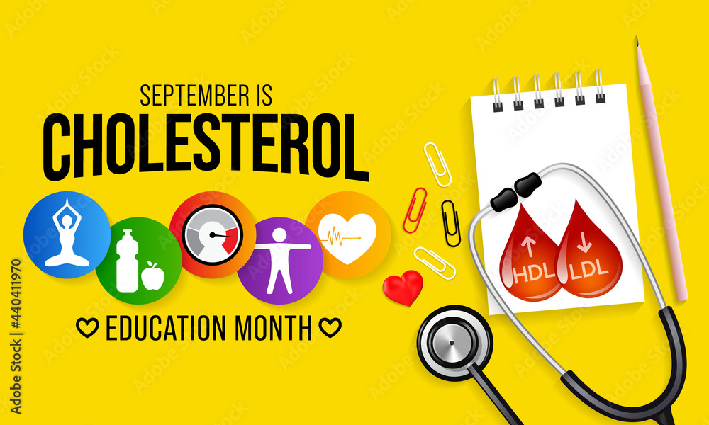 Vetor de National Cholesterol Education month is observed every year ...