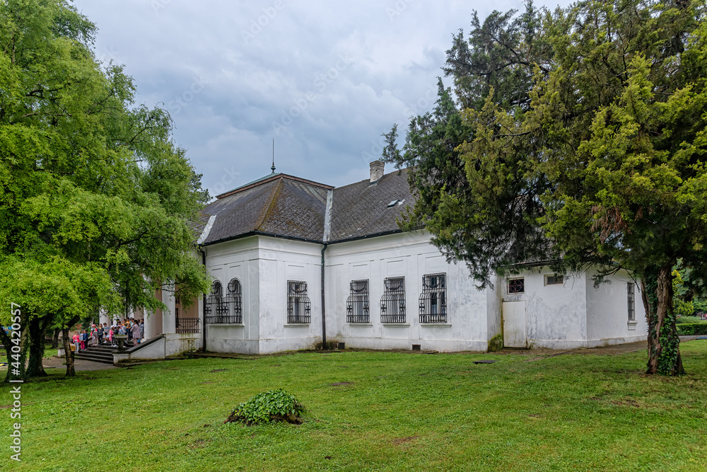 Panonija, Serbia - June 06, 2021: The castle of Kastel in Panonija was ...