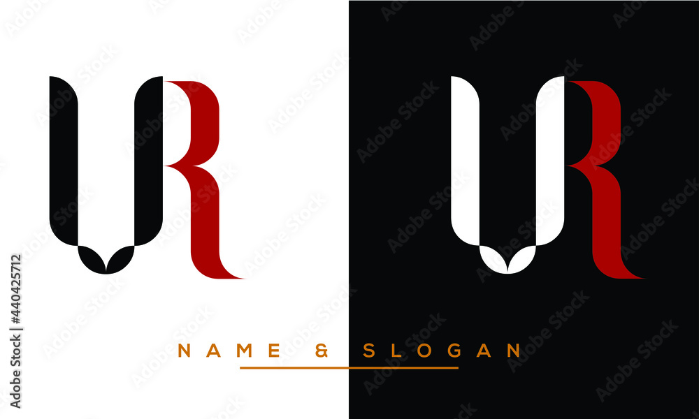 VR, RV, V, R Abstract Letters Logo Monogram Stock Vector | Adobe Stock
