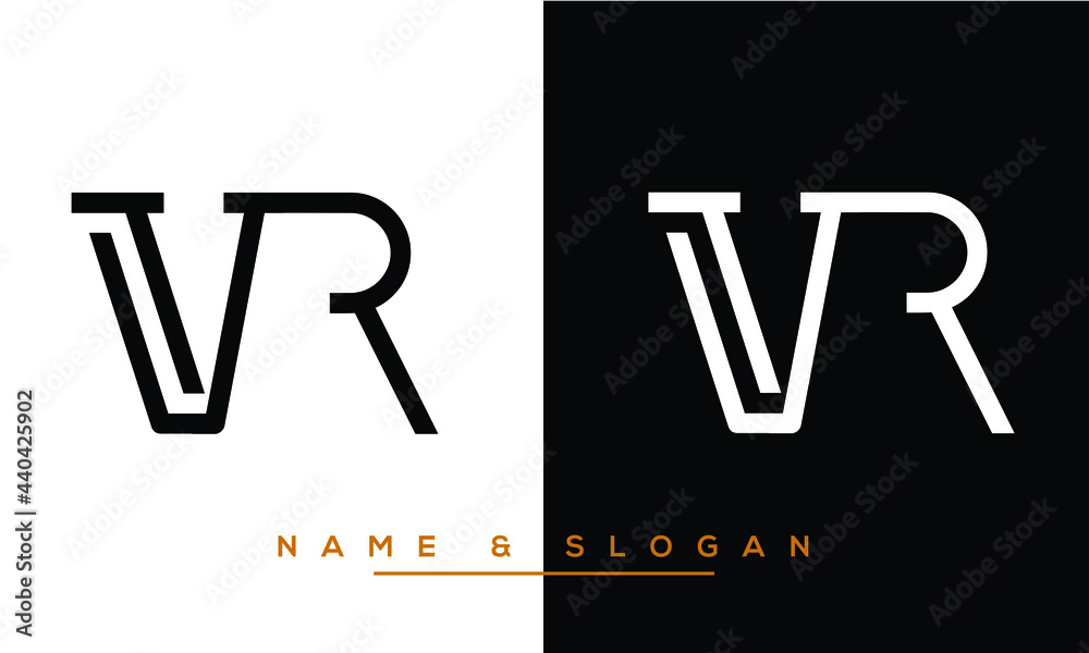 VR, RV, V, R Abstract Letters Logo Monogram Stock Vector | Adobe Stock