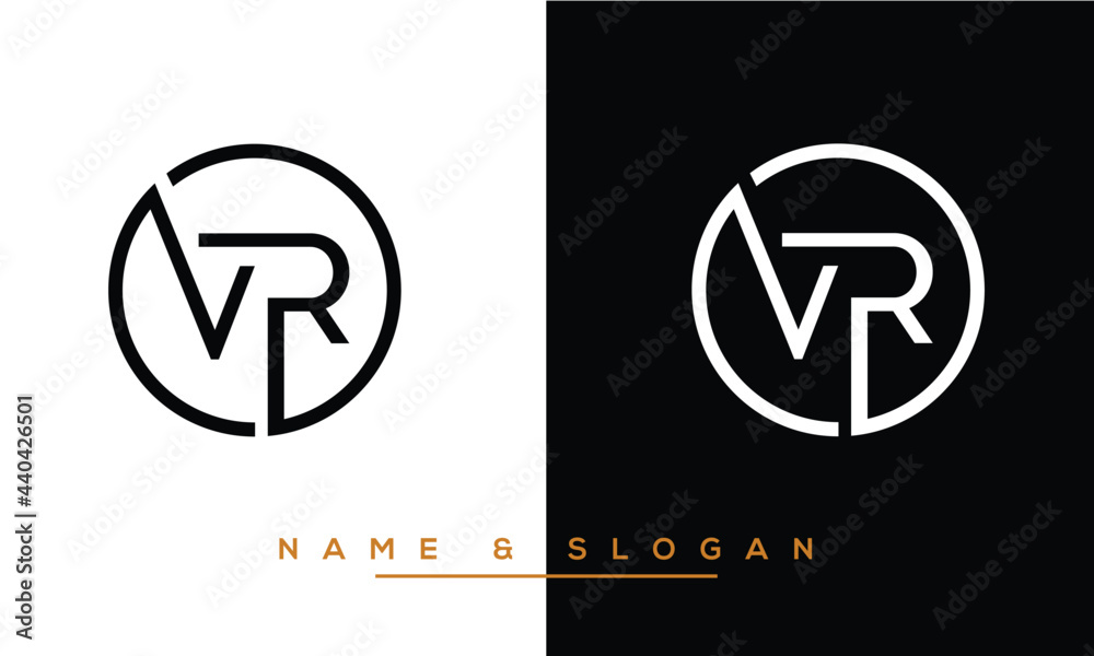 VR, RV, V, R Abstract Letters Logo Monogram Stock Vector | Adobe Stock