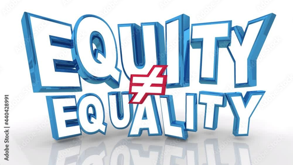 Equity Does Not Equal Equality Different Inclusion Opportunity Words 3d Animation Stock ビデオ ...