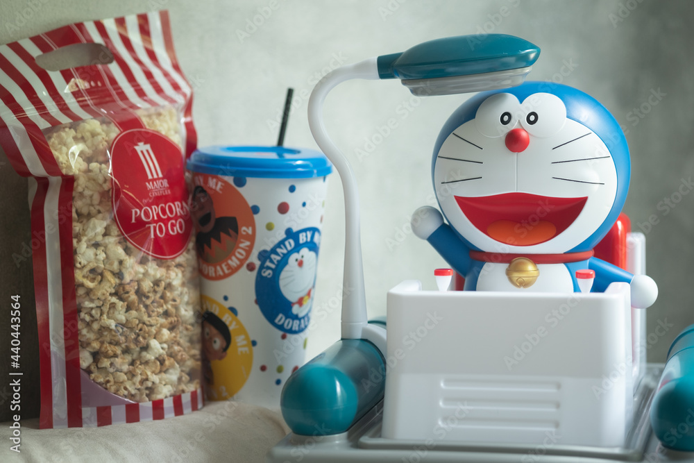 Bangkok, Thailand - June 19, 2020 : Doraemon time machine bucket set to ...